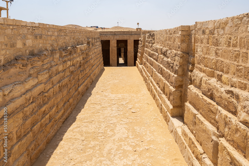 The entrance to the tomb of Ty or Ti at the Step pyramid of Djoser ...