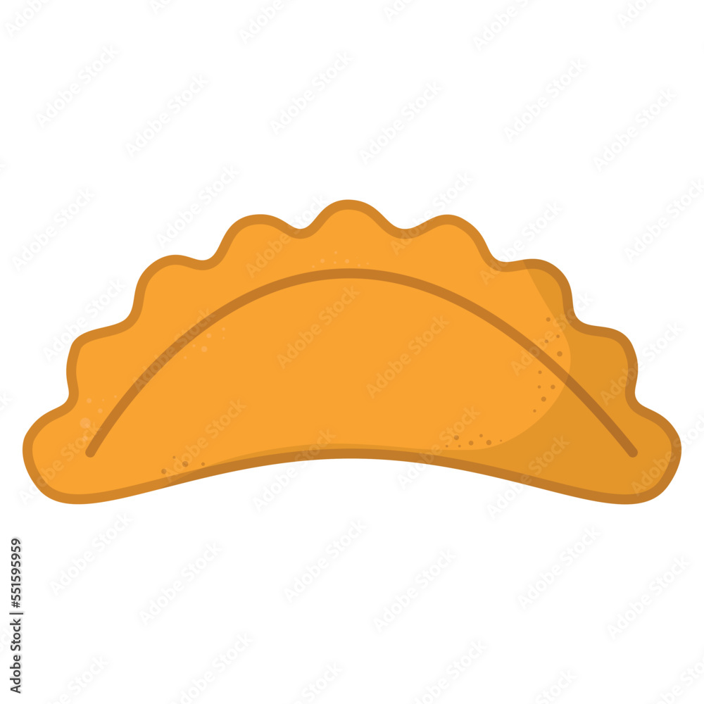 Empanadas or fried pie vector illustration. Typical Latino America and ...
