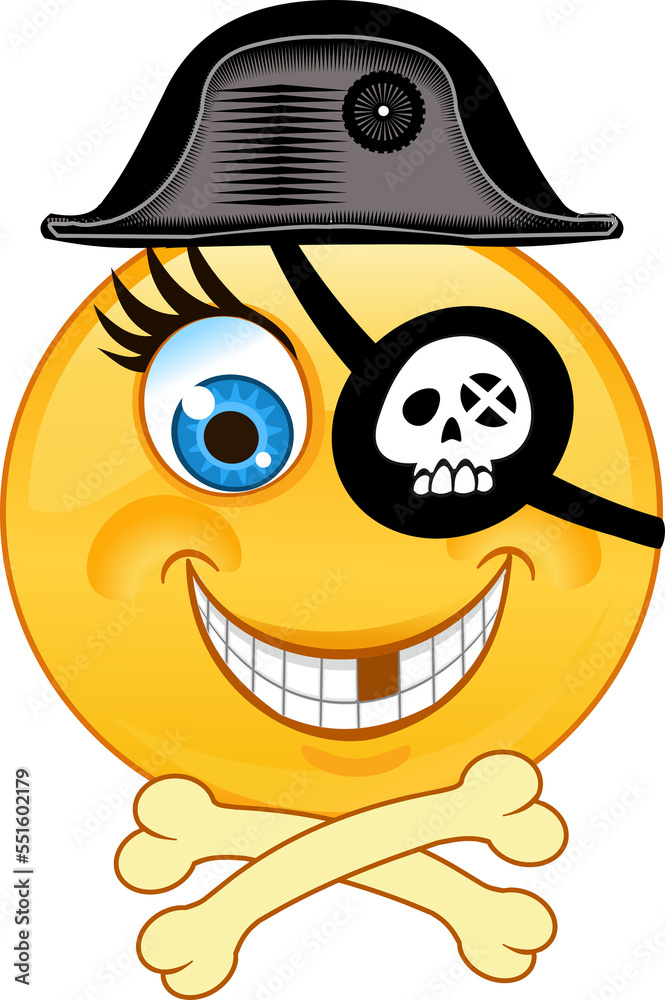 Emoticon of Pirate Stock Illustration | Adobe Stock