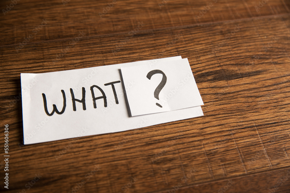what and question mark Stock Photo | Adobe Stock