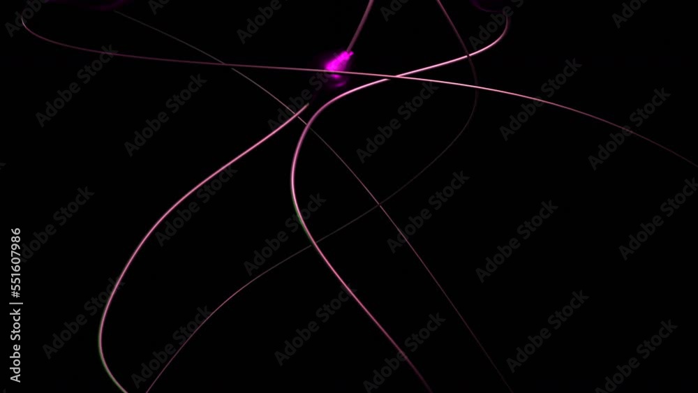 Curved vertical lines with moving balls. Design. Metal spiral lines ...