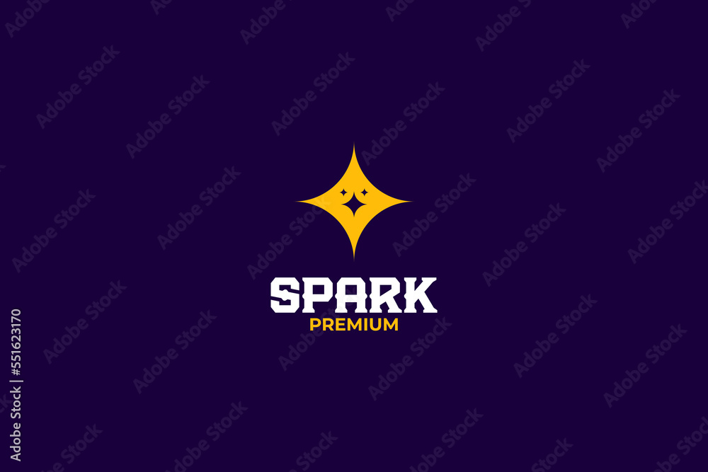 Simple sparks logo design vector template illustration idea Stock ...