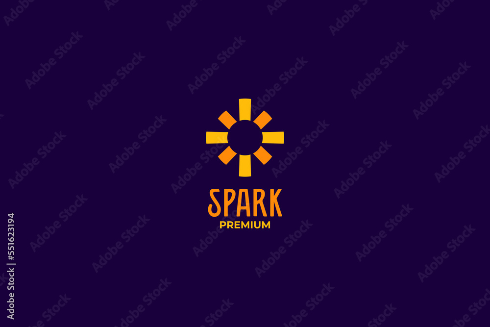Simple sparks logo design vector template illustration idea Stock ...