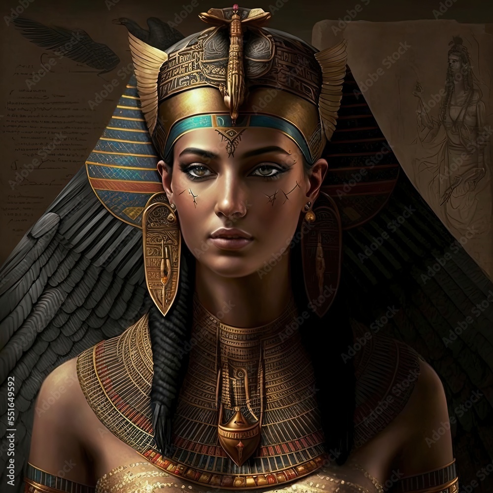 Ancient Egyptian goddess of fertility and motherhood Maat. Fantasy ...