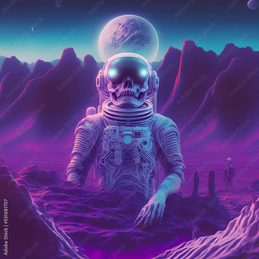 Astronaut Boating the Remains of a Huge Alien Space Traveler on the ...