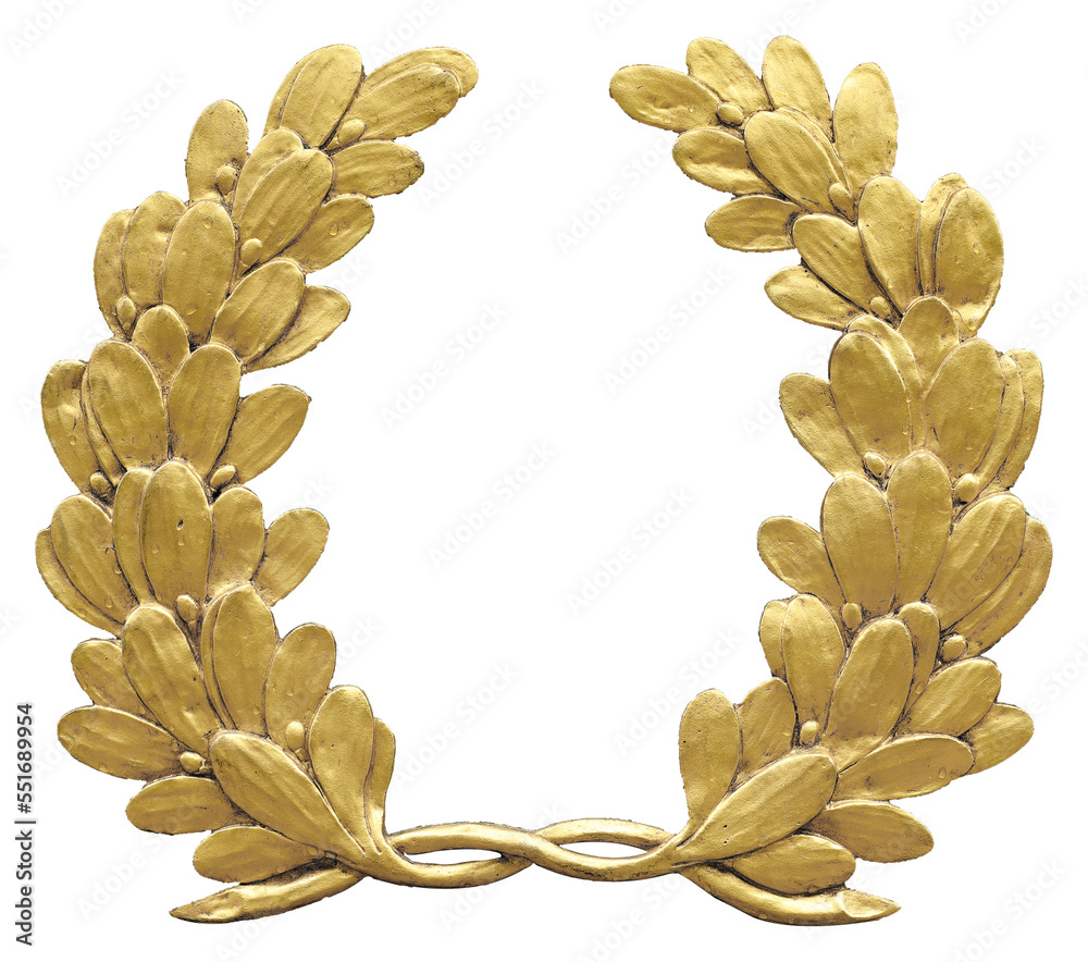 Golden laurel wreath symbol of victory foto de Stock | Adobe Stock