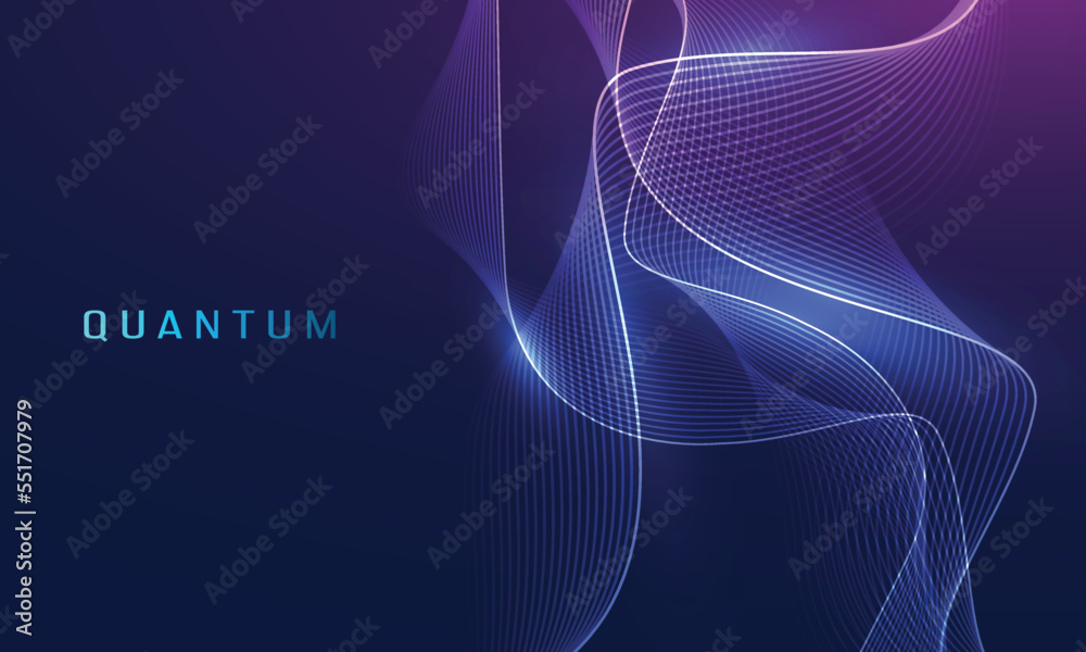 Quantum innovation technology. Artificial intelligence. Digital big ...