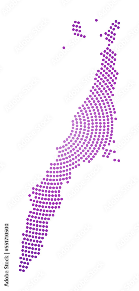 Cebu dotted map. Digital style shape of Cebu. Tech icon of the island ...