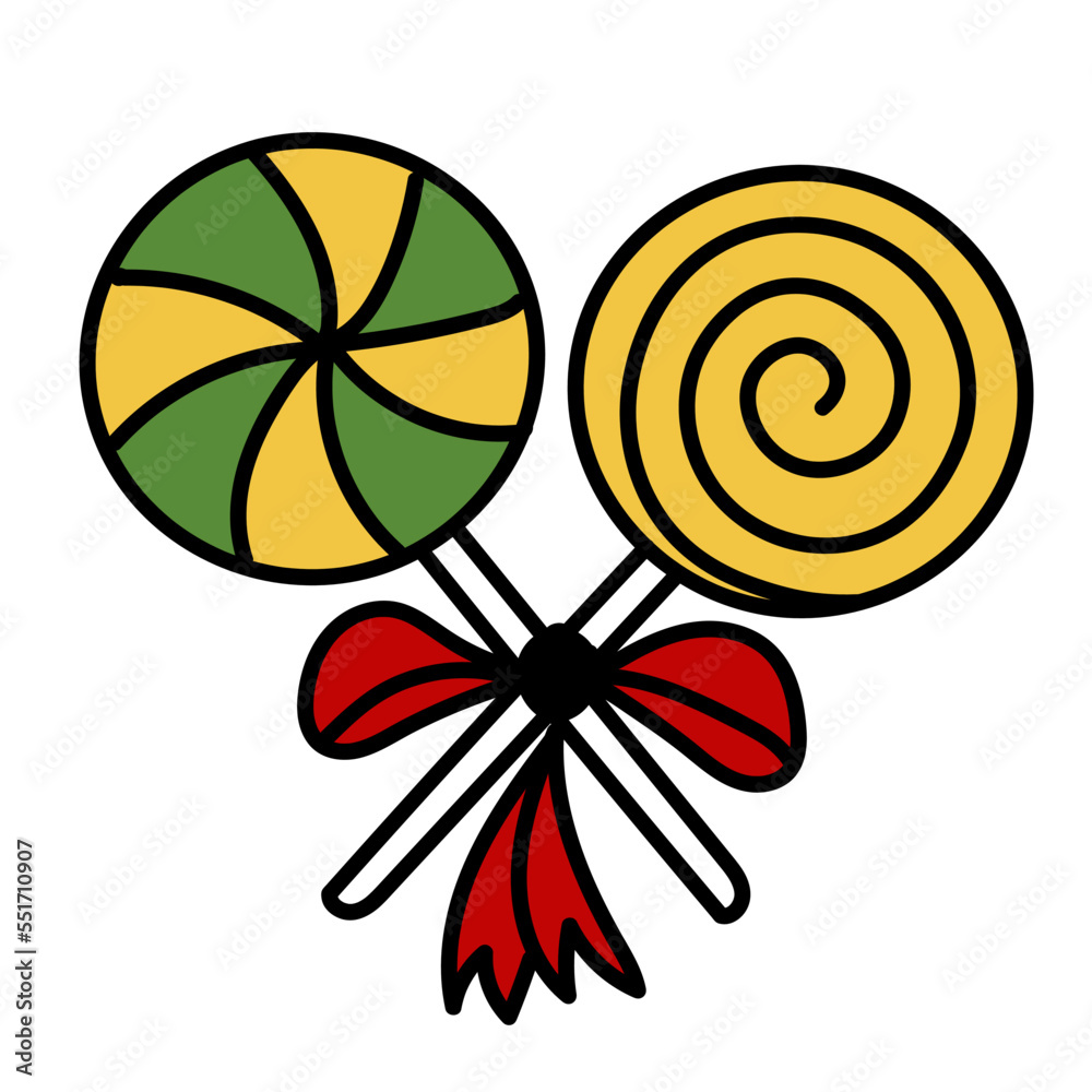 Lollipop candy clipart vector design Stock Vector | Adobe Stock