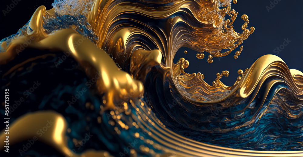 Abstract luxury swirling black gold background. Quirky motion ...