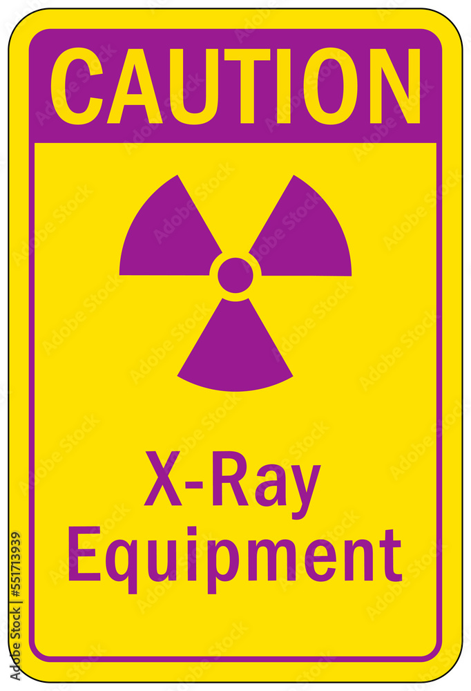 Radiation warning sign and labels x ray equipment Stock Vector | Adobe ...