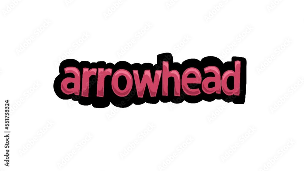 White screen animation video written ARROWHEAD Stock Video | Adobe Stock