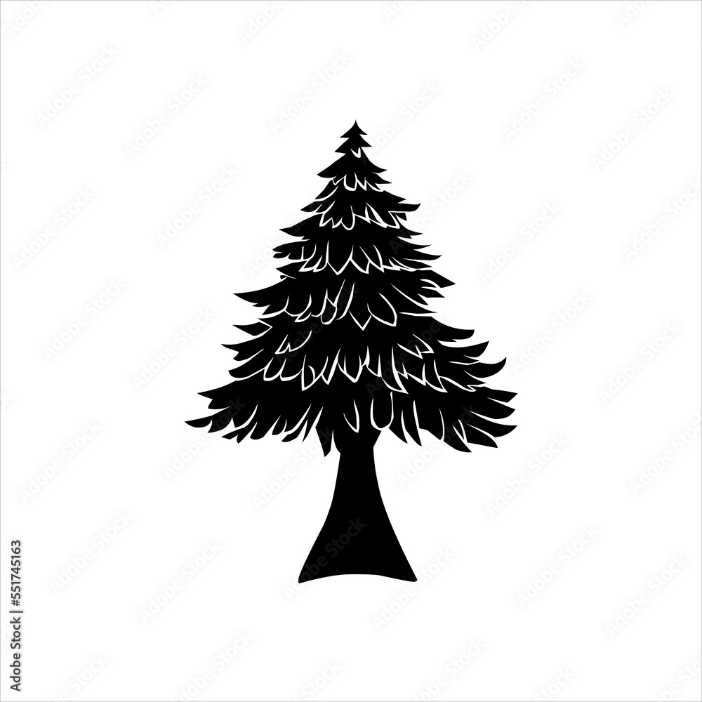 spruce tree isolated on white. tree, stick, leaf, leaves, nature, wood ...