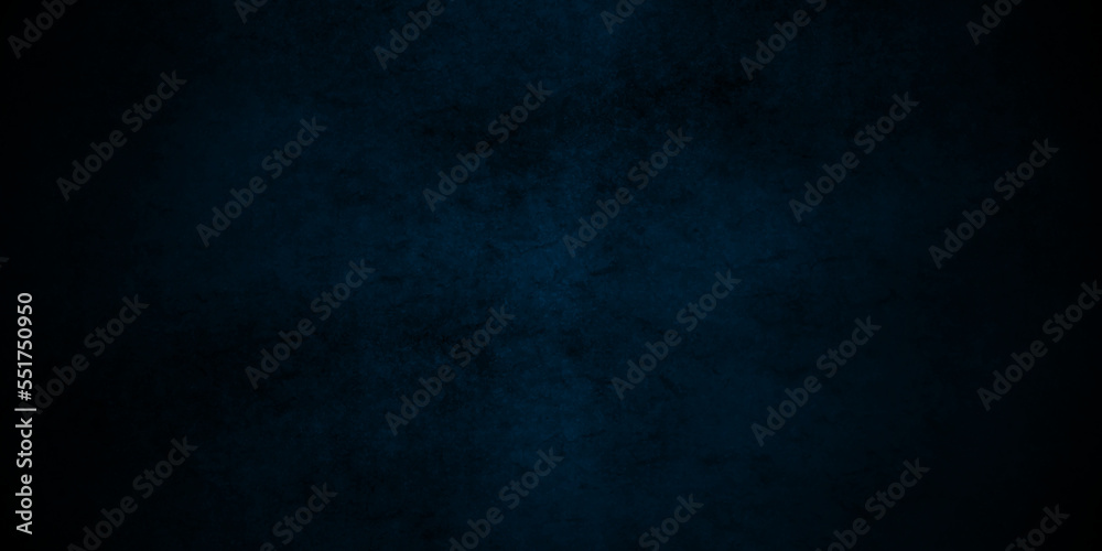 Dark black and blue stone concrete grunge wall texture and backdrop ...