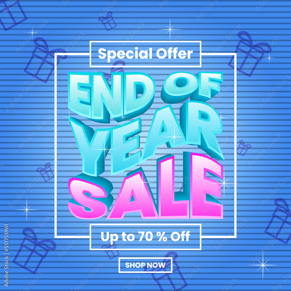 end of year sale design for promotion. simple, modern style. wave ...