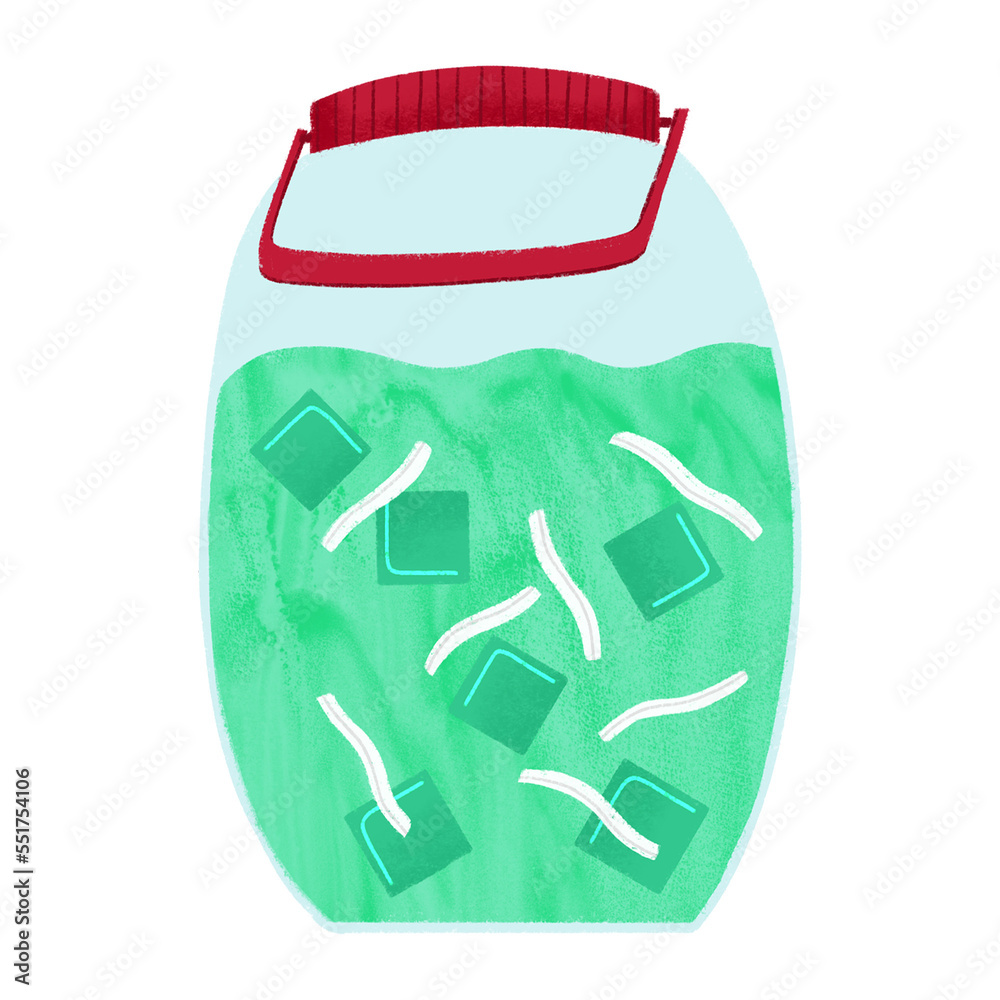 Filipino samalamig sweet chilled beverage buko pandan flavor in jar ...