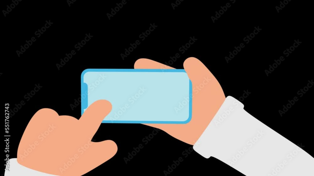 Vidéo Stock 4K Looped tap animation, mobile phone in hand, Adult ...
