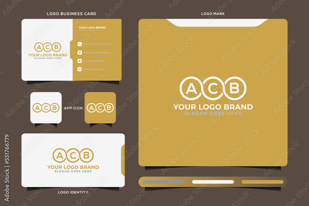 ACB initial monogram logo vector, ACB circle shape logo template ...