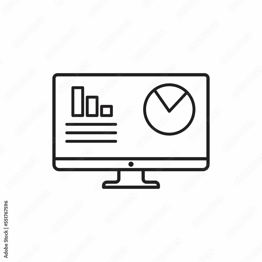 Dashboard admin line icon. Simple outline style. User panel template ...