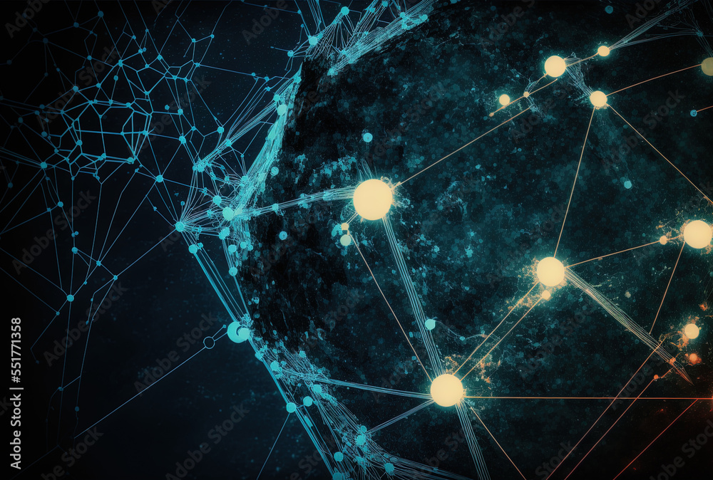 Background visual overlay for a network connection. Generative AI Stock ...