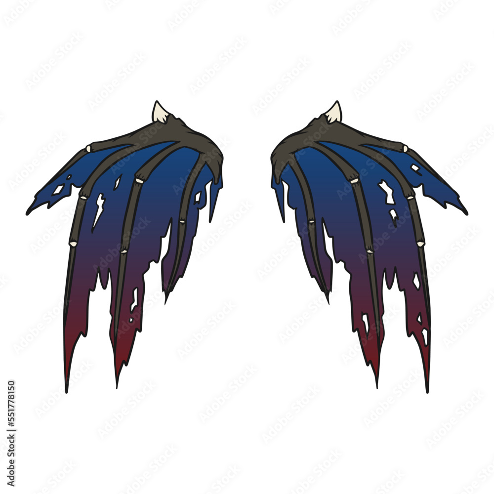 demon wings vector clip art, editable for all your graphic needs Stock ...