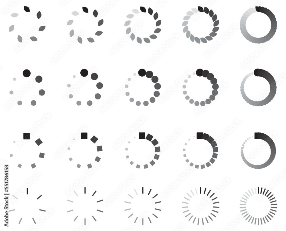 Download Progress Icon, Loading Round Symbol Collection, Downloading ...