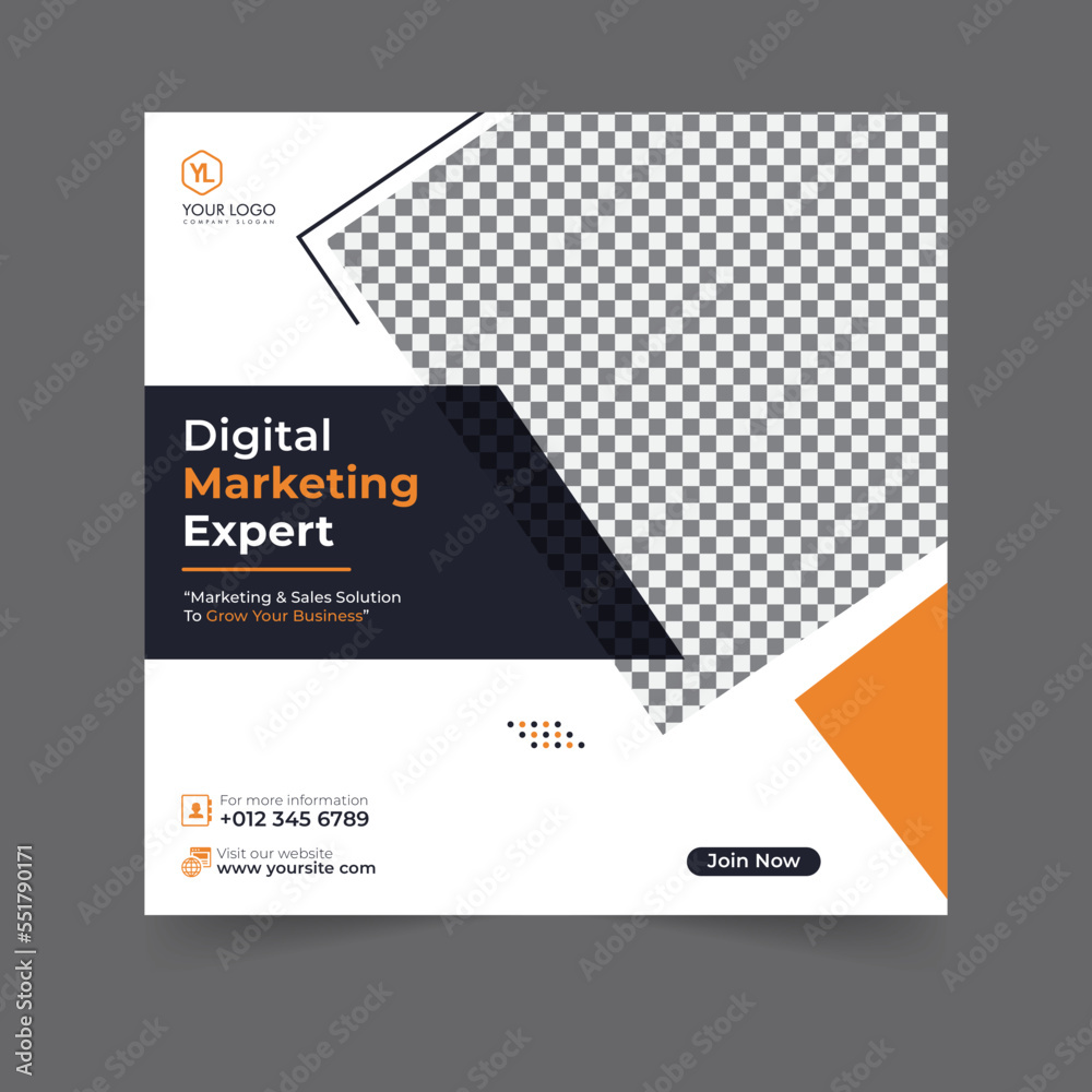 Digital marketing social media post business webinar for social media ...