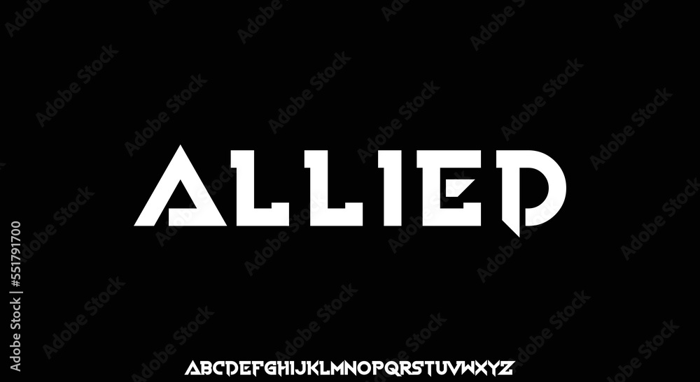 ALLIED Abstract modern urban alphabet fonts. Typography sport, simple ...