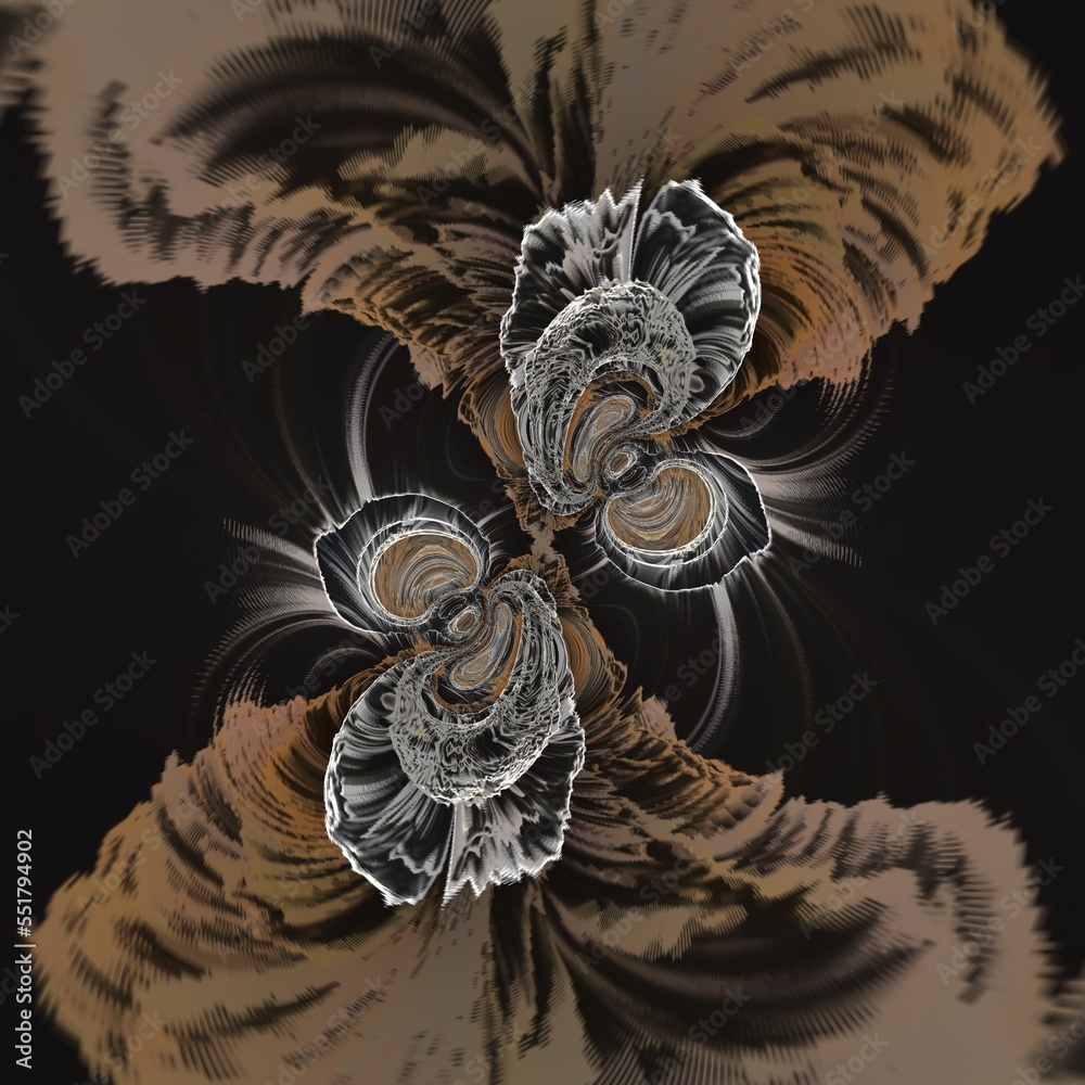 cute cartoon character doodles in metallic copper and grey Stock ...