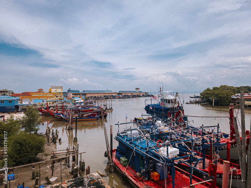 Perlis, Malaysia - Aug 6, 2022: Fishing village in Kuala Perlis ...