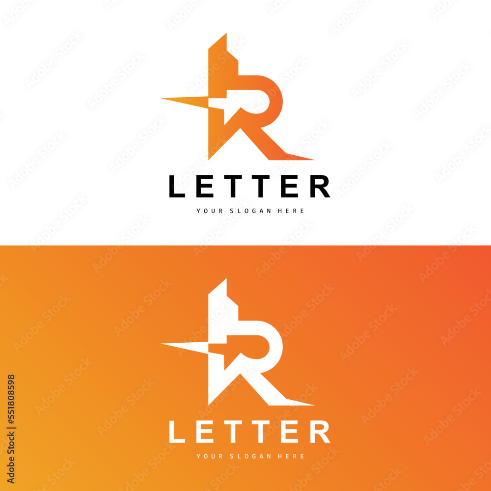 R Letter Logo, Vector Alphabet Symbol, Design For Brand Logos With ...