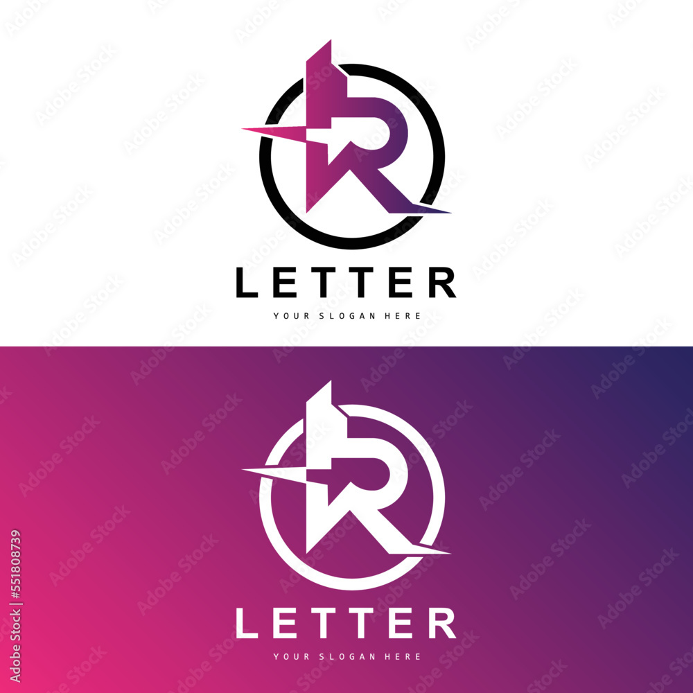 R Letter Logo, Vector Alphabet Symbol, Design For Brand Logos With ...