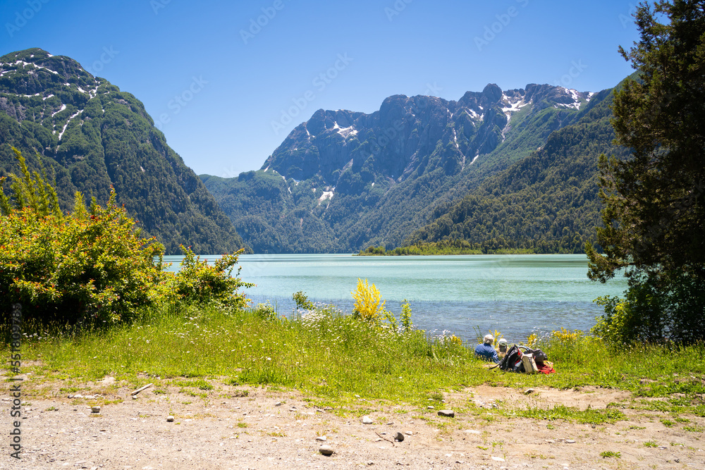 Lago Nahuel Huapi en el Puerto Blest, en la Patagonia Argentina, una ...