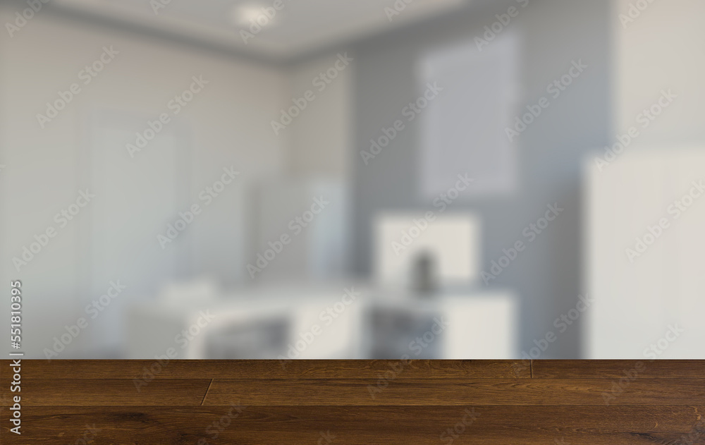 Furniture set with table, chairs and devices. 3D rendering.. Moc ...