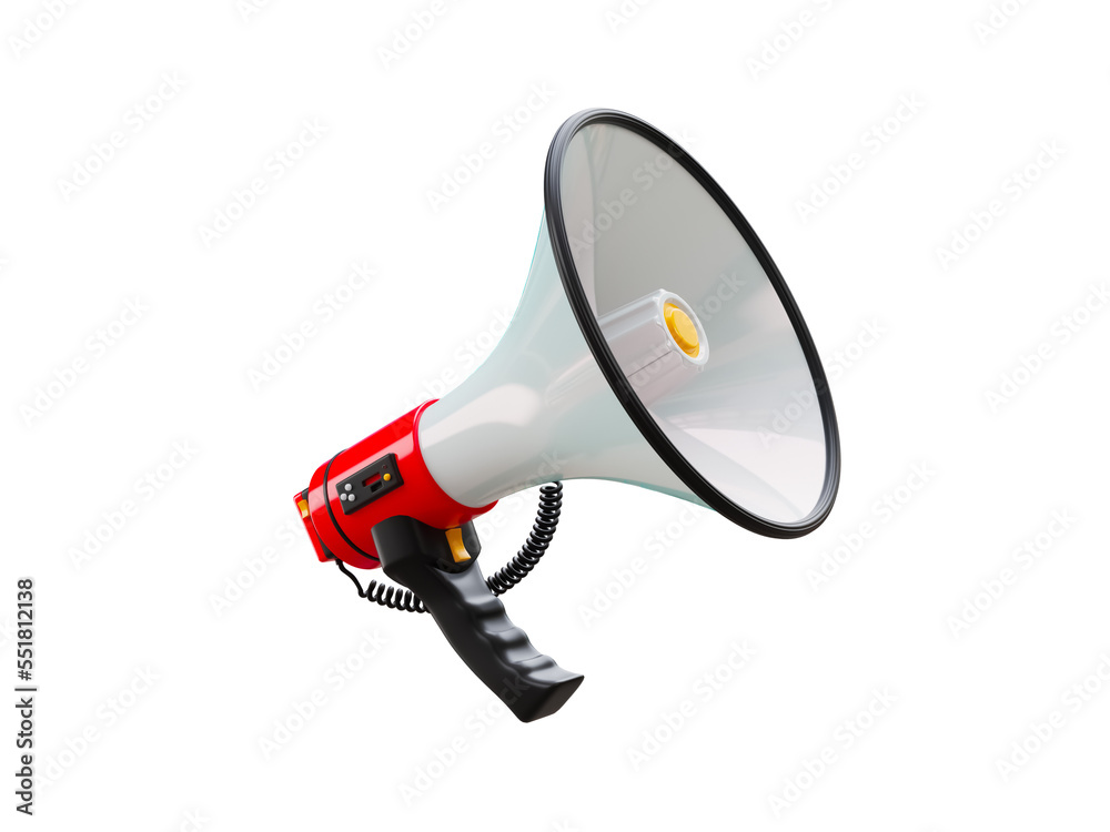 3d megaphone icon isolated cutout Stock Illustration | Adobe Stock