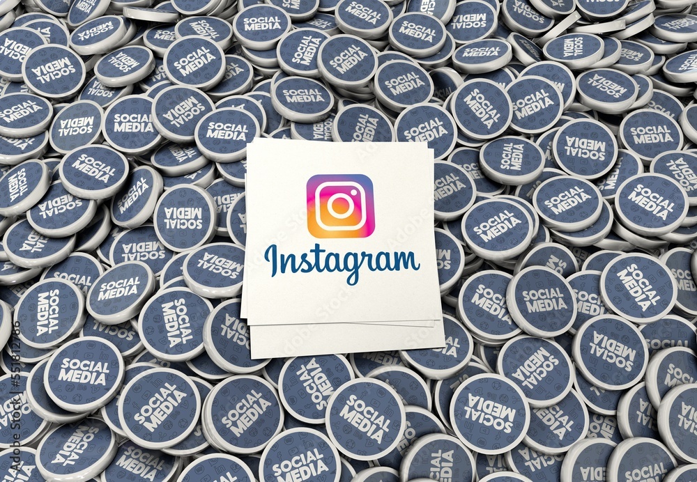 instagram, Social media logo background Stock Photo | Adobe Stock
