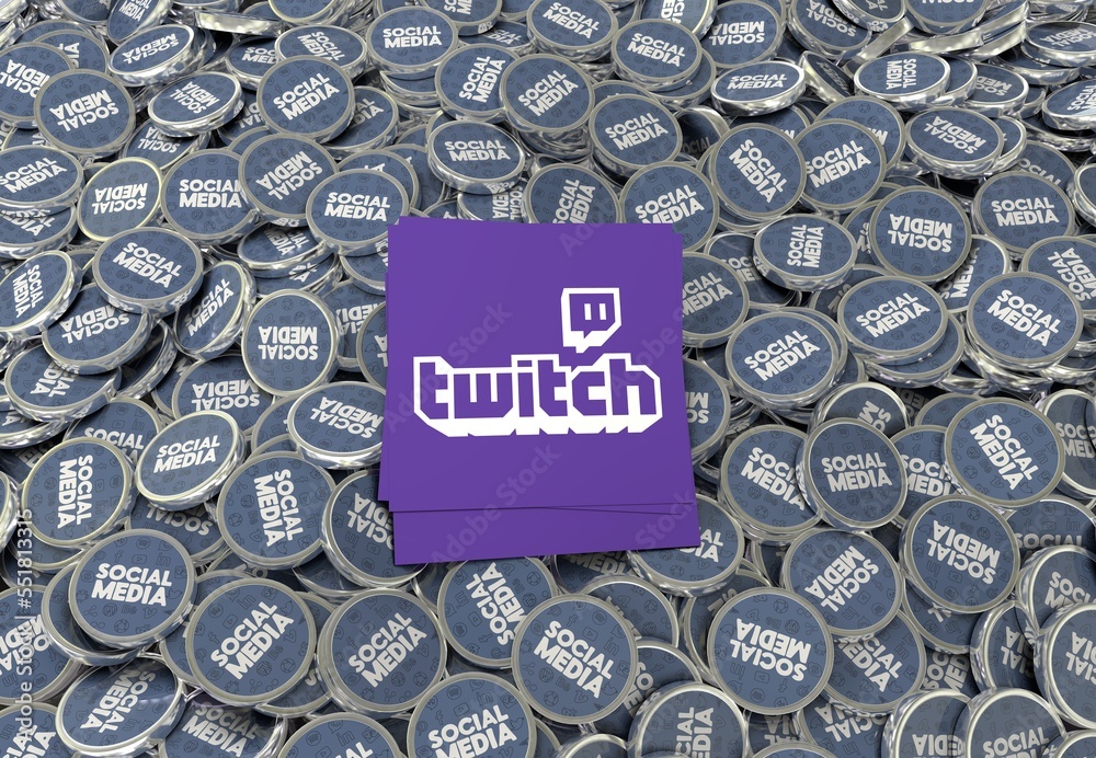 twitch, Social media logo background Stock Photo | Adobe Stock
