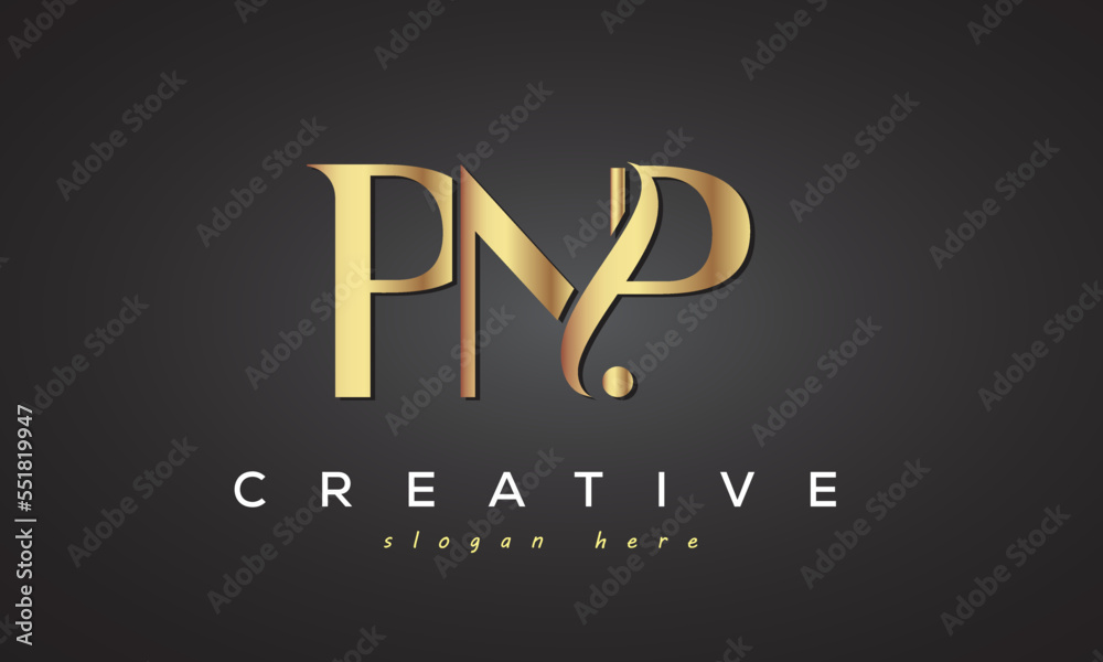 PNP creative luxury logo design Stock Vector | Adobe Stock