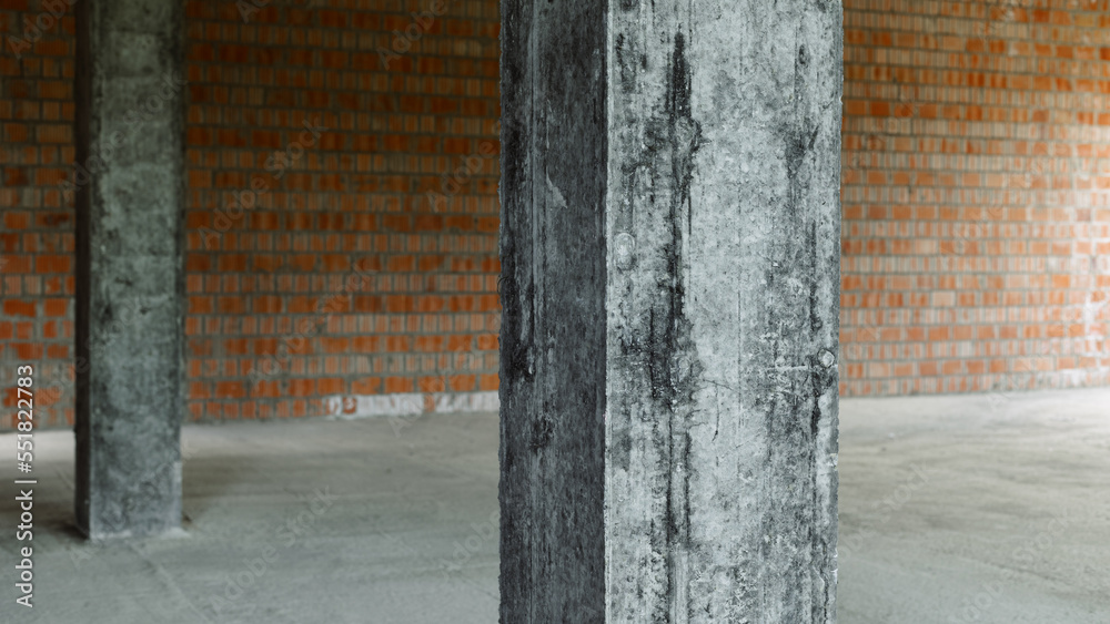 Floor slabs in the construction of the house. The foundation of a multi ...