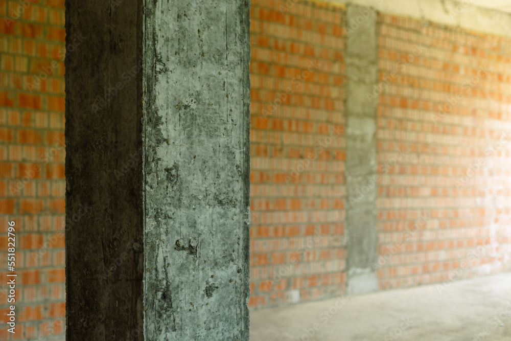 Floor slabs in the construction of the house. The foundation of a multi ...