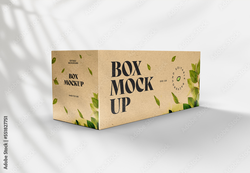 Box Mockup with Paper Texture Stock Template | Adobe Stock