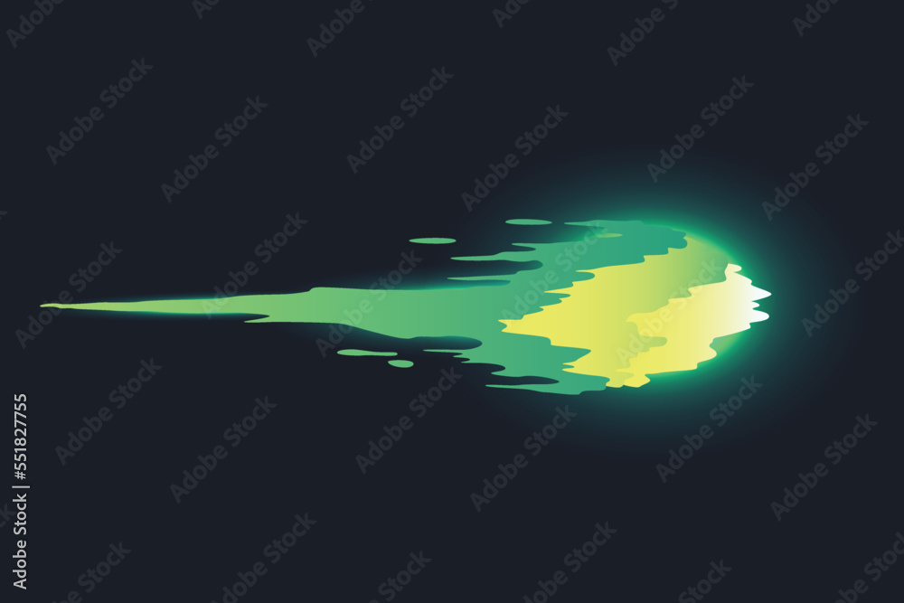 Cartoon laser gun beam. Alien combat weapon rays. Futuristic shot ...