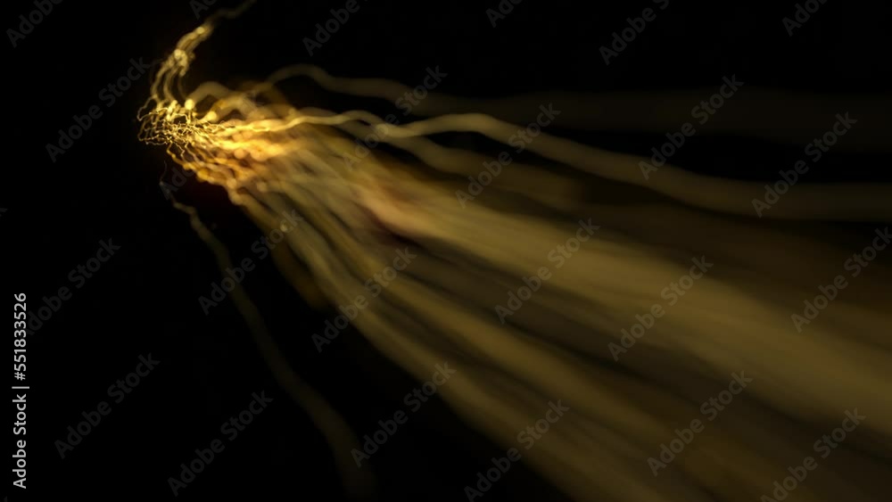 Abstract Glowing 3d Light Strokes Background/ 4k animation of an ...