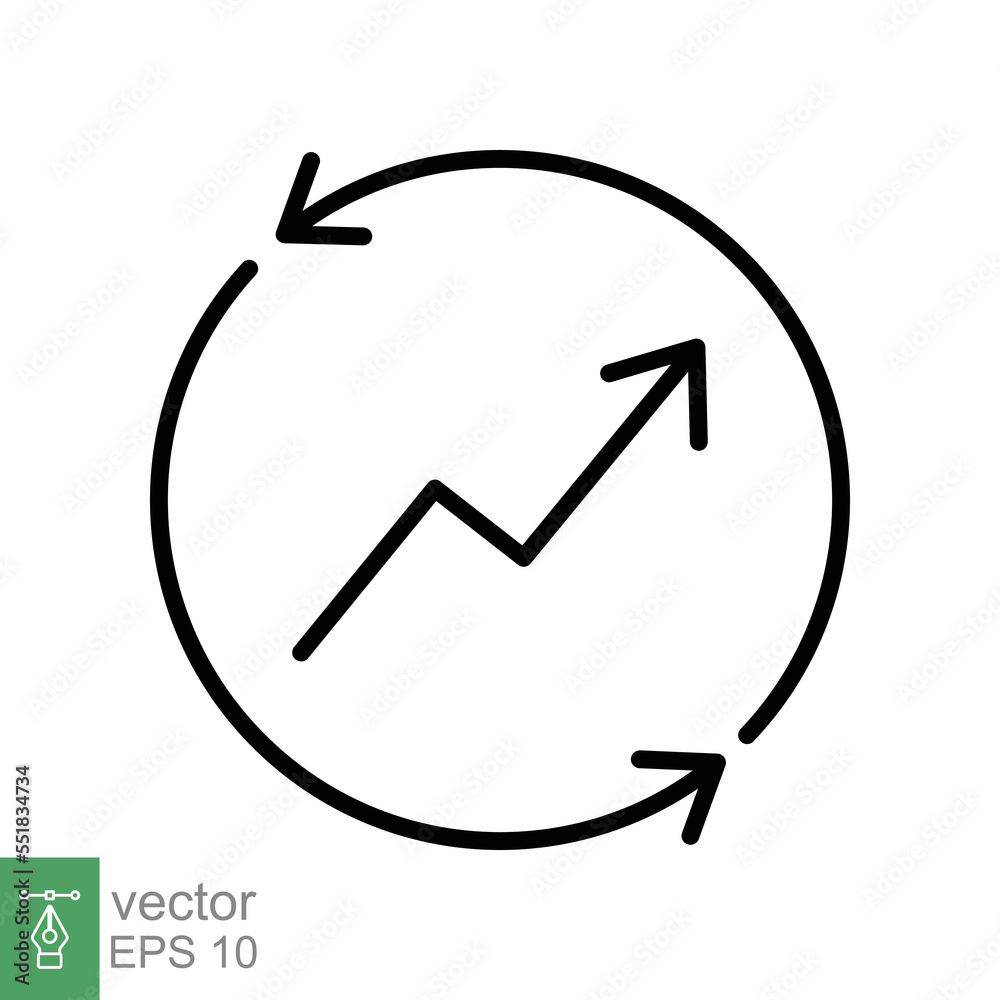 Improvement icon, line symbols. continuous improvement concept ...