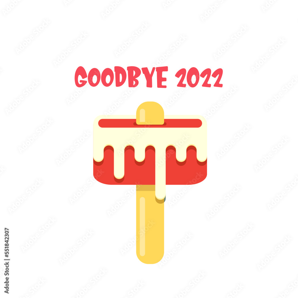 vector goodbye 2022 hello 2023 year vector concept illustration with ...