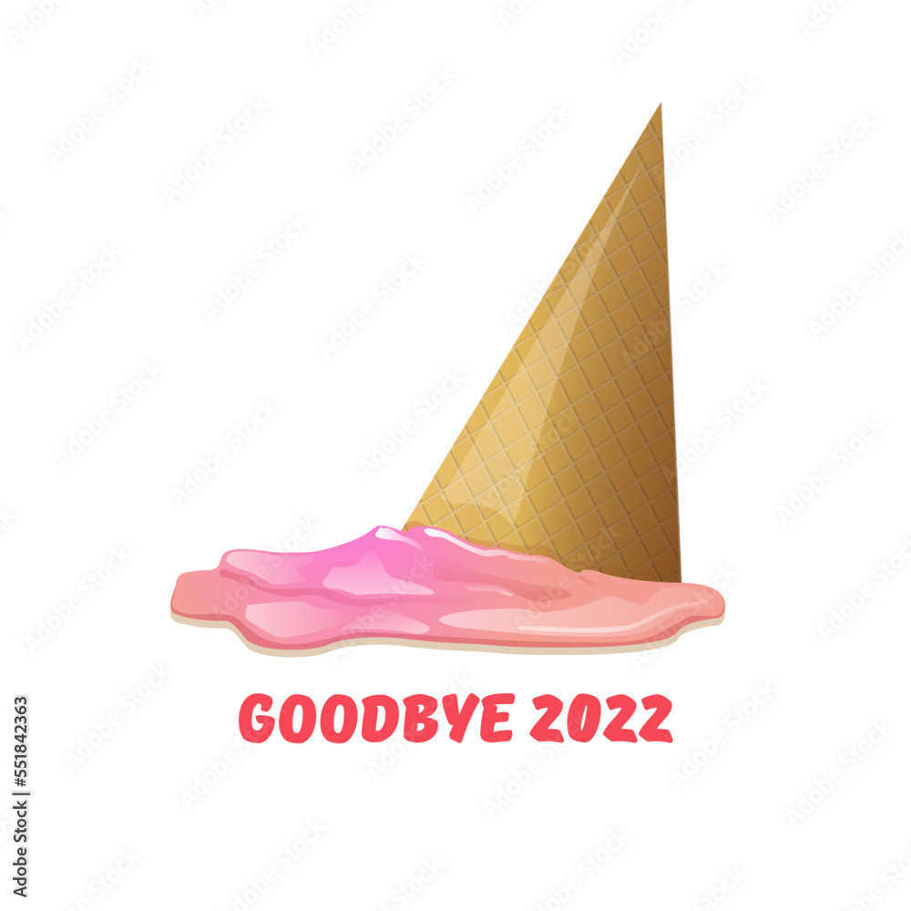 vector goodbye 2022 hello 2023 year vector concept illustration with ...