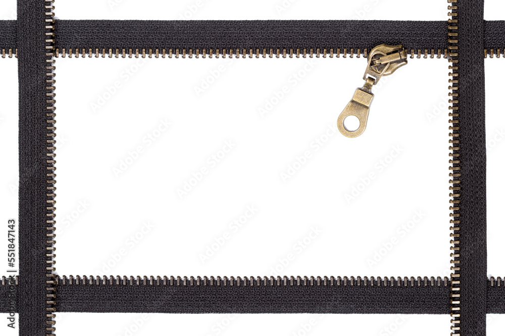 Zipper frame with zip lock, PNG isolated on transparent background ...