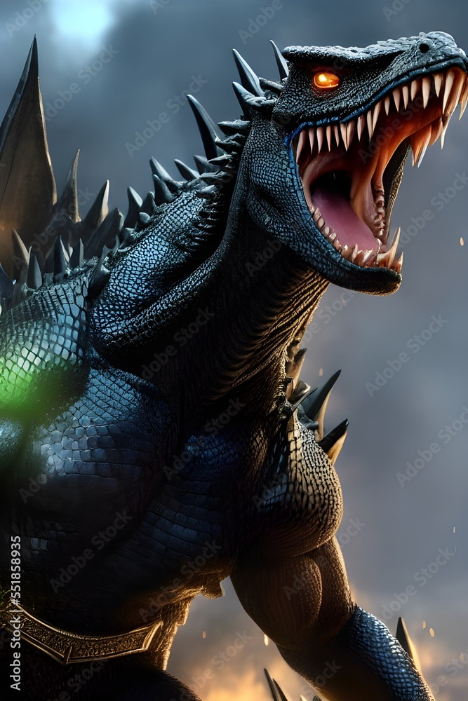 Reptiloid knight concept art. Generative AI Stock Illustration | Adobe ...