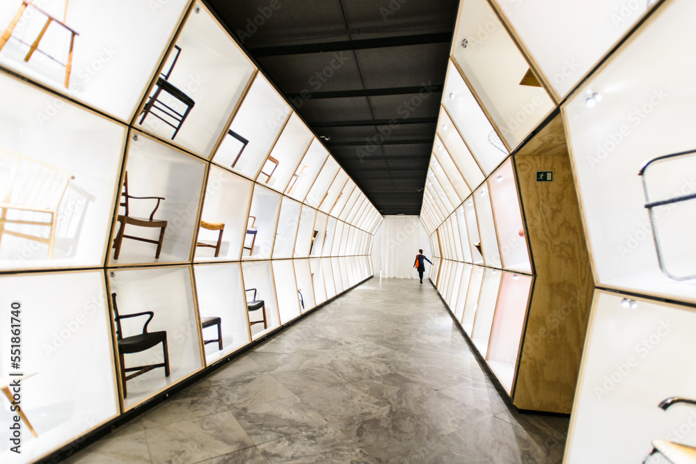 Permanent exhibition Danish Chair at Museum of Art and Design Stock ...