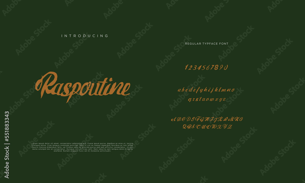 Hand drawn typeface set isolated on white. Brush painted characters ...